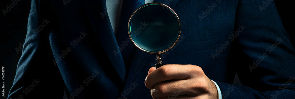 Stock-Illustration „Investigative Professional Holding Magnifying Glass ... Stock-Illustration „Investigative Professional Holding Magnifying Glass ...
