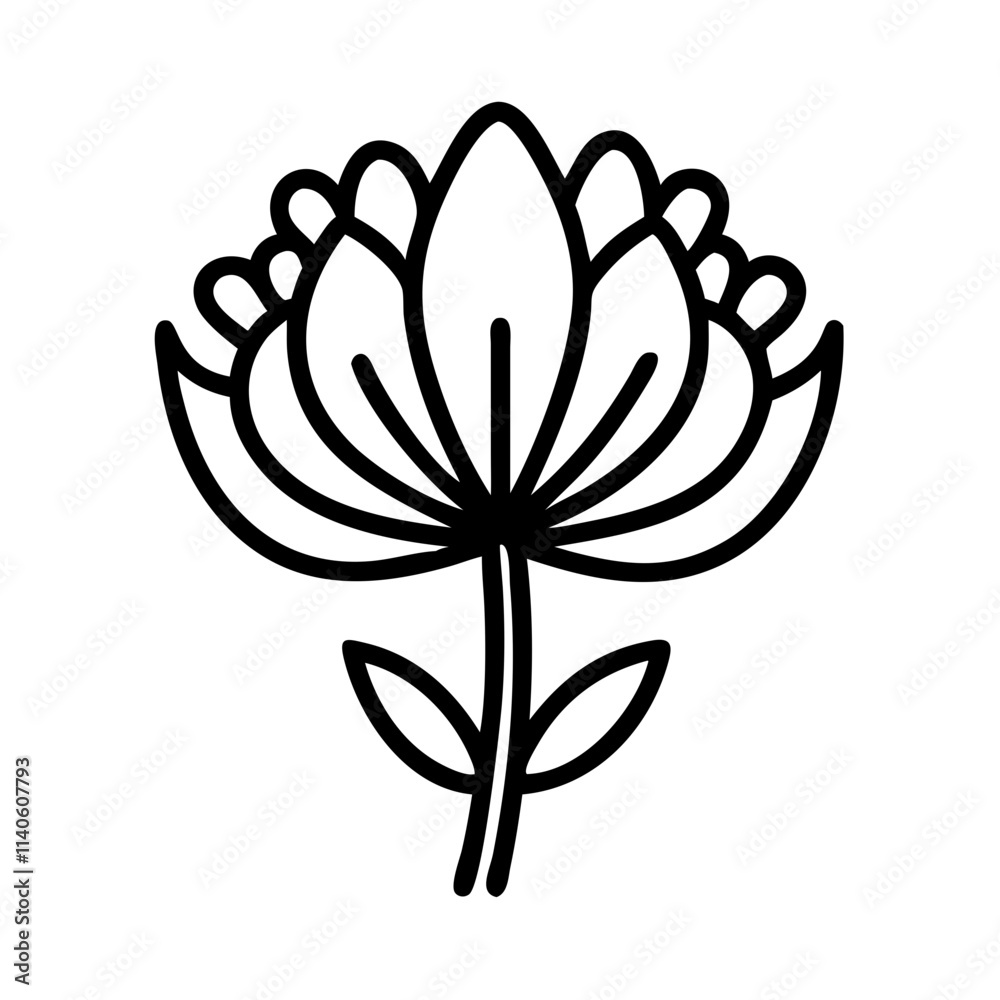 Vector de Stock allium icon, flower line art, flower icon ...