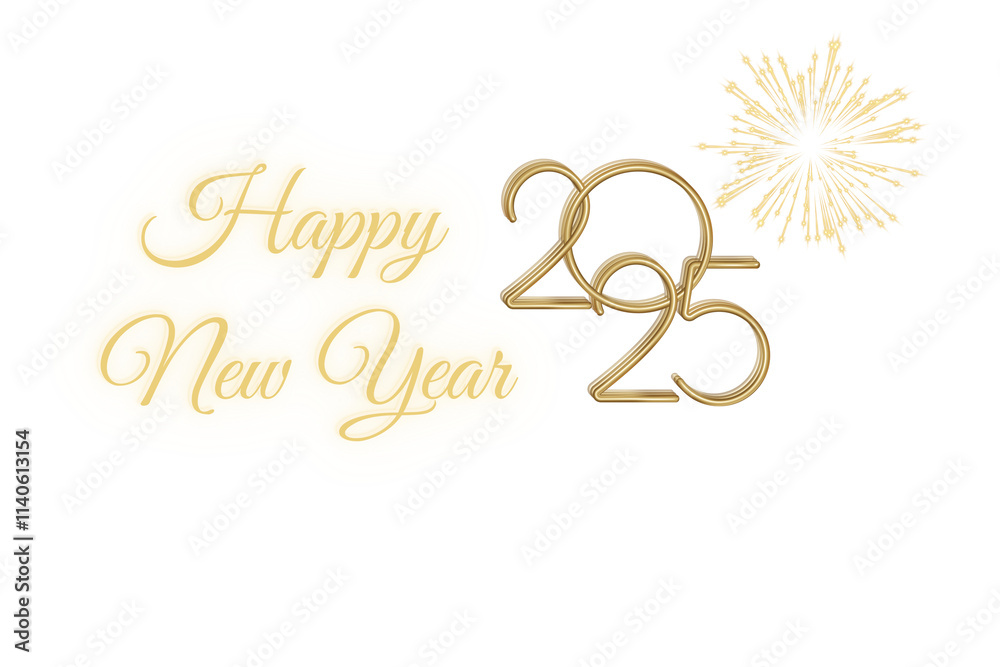 Tytuł Życzenia Merry Christmas & Happy New Year 2025, stylowy napis ...