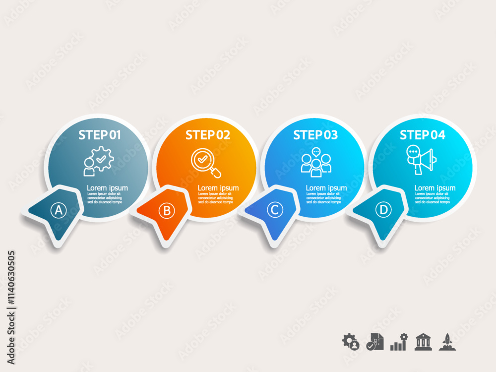 simple infographics timeline business workflow report background with ...