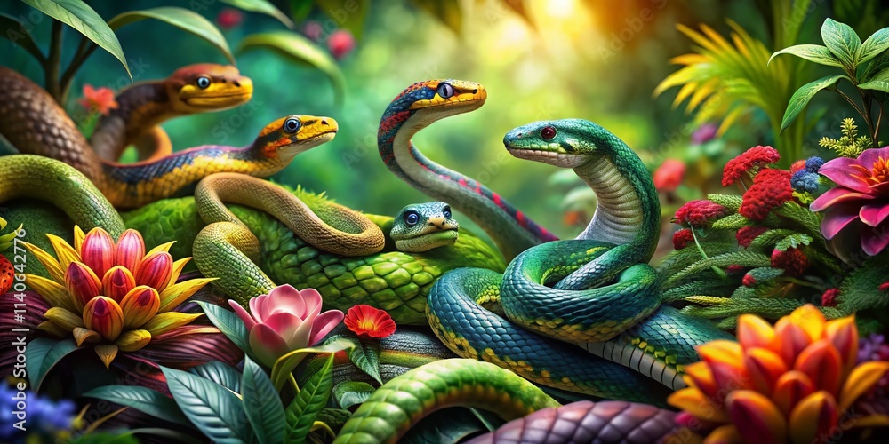Rainforest Snakes: High-Resolution Images, Vivid Colors, Deep Focus ...