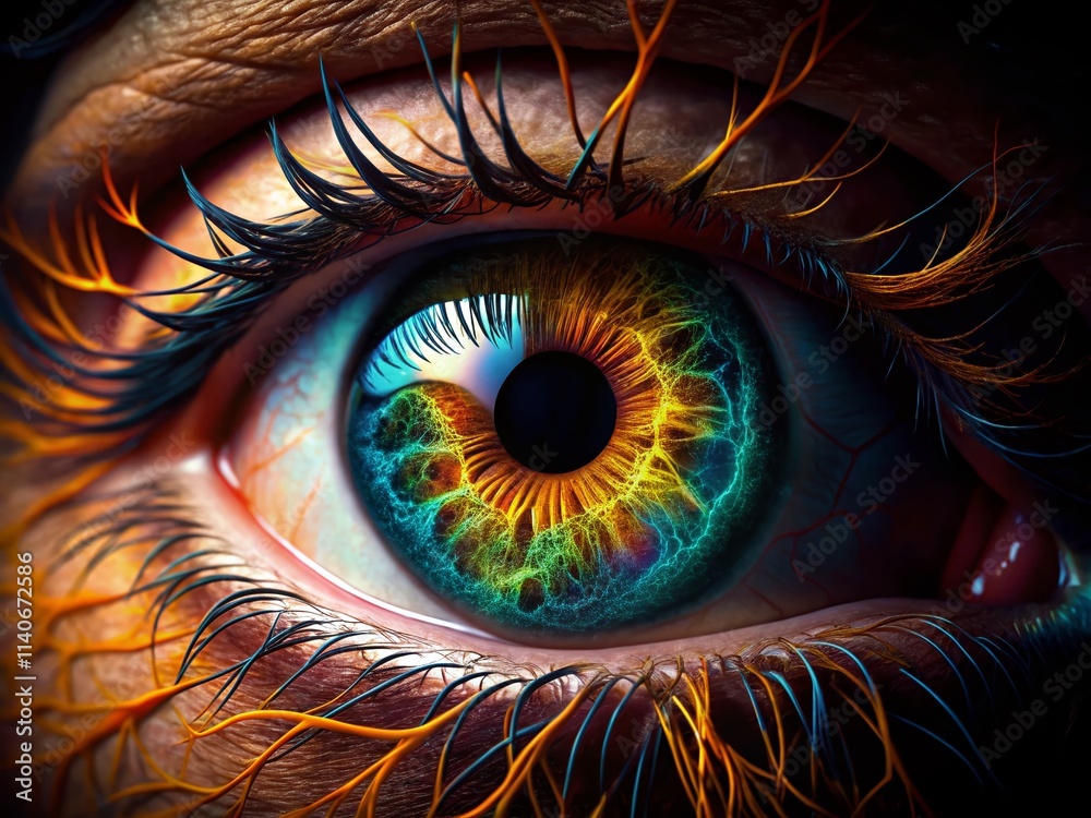 Silhouette Eye Anatomy Chart: Detailed Labeled Human Eye Structure ...