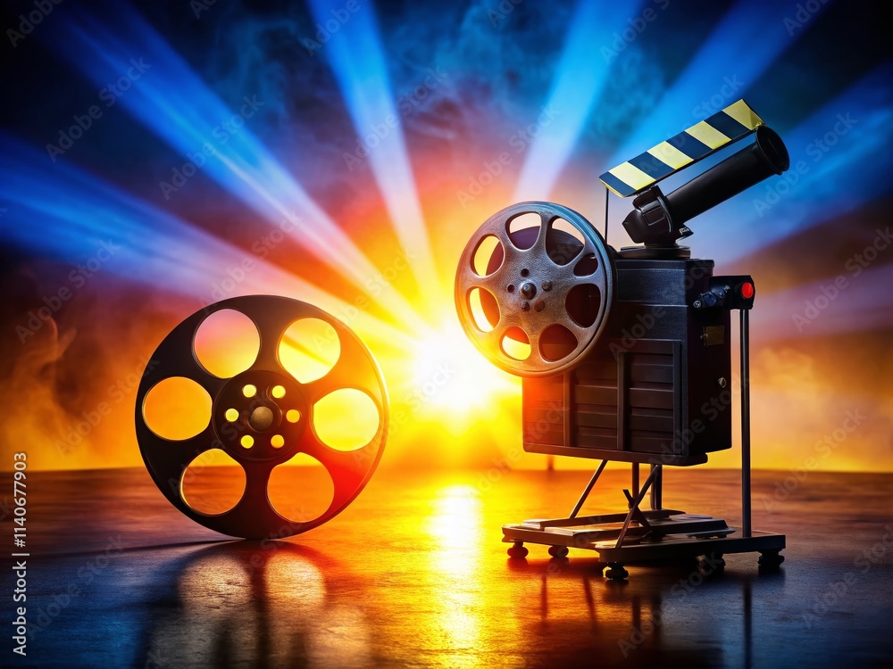 Silhouette Trailer Clip Art: Dramatic Movie Scene, Film Reel ...