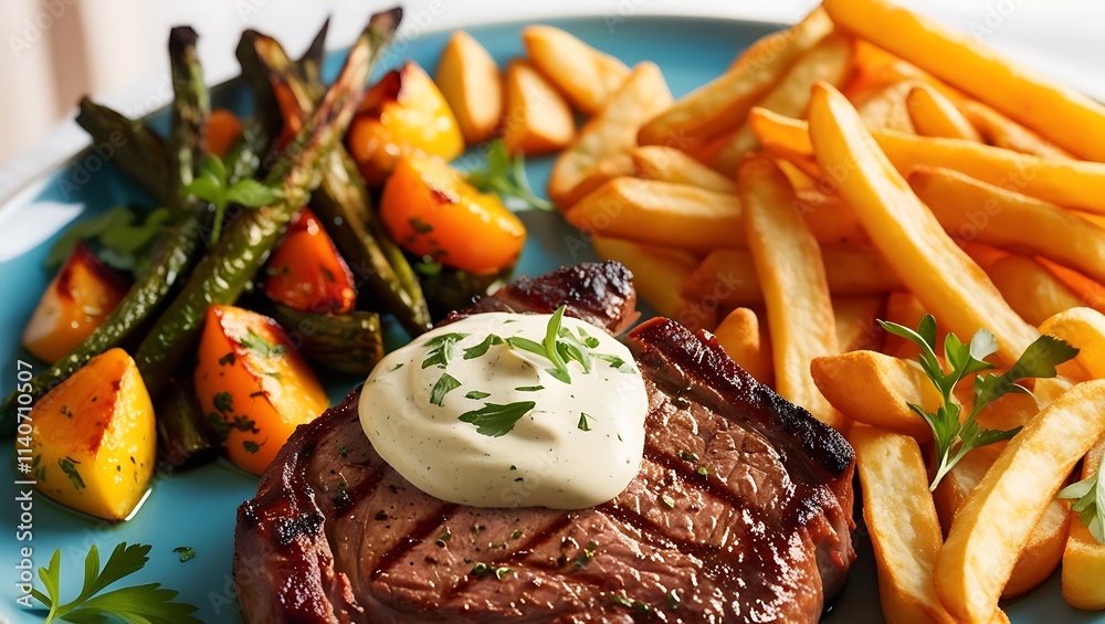 This vibrant and professionally styled food still life showcases a ...