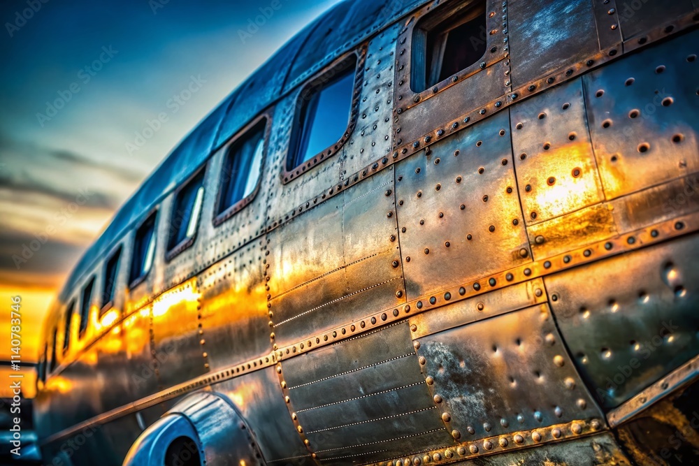 Vintage Airplane Fuselage: Gray Aircraft Background - Old Plane ...