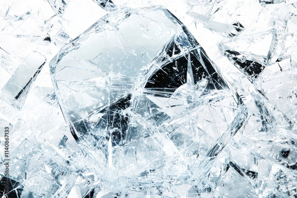 Abstract png texture overlay effect with shattered glass, transparent ...