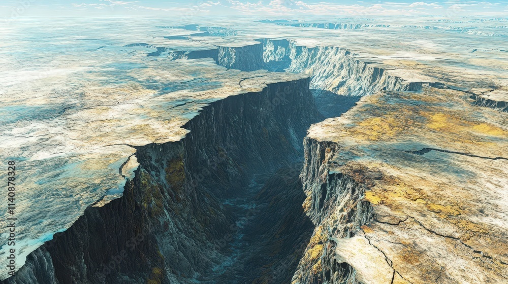 powerful visual of Earth's crust cracking due to imbalance, sending ...