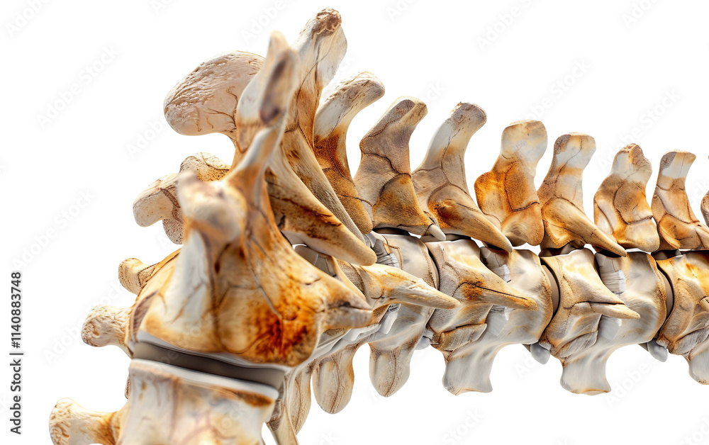 Spine Cross-Section Highlighting Spinal Cord Compression Isolated on ...