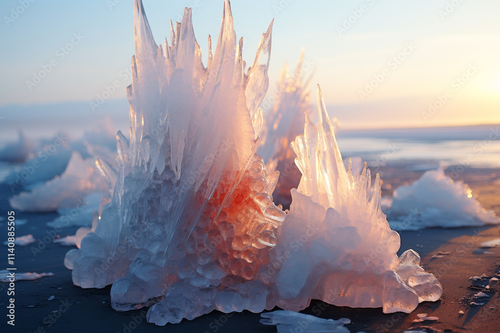 Behold enchanting metamorphosis of a frozen delta, where beautiful ice ...