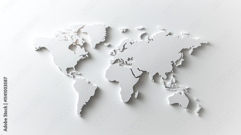 Simple US and Canada map on white, with clear borders and minimal ...