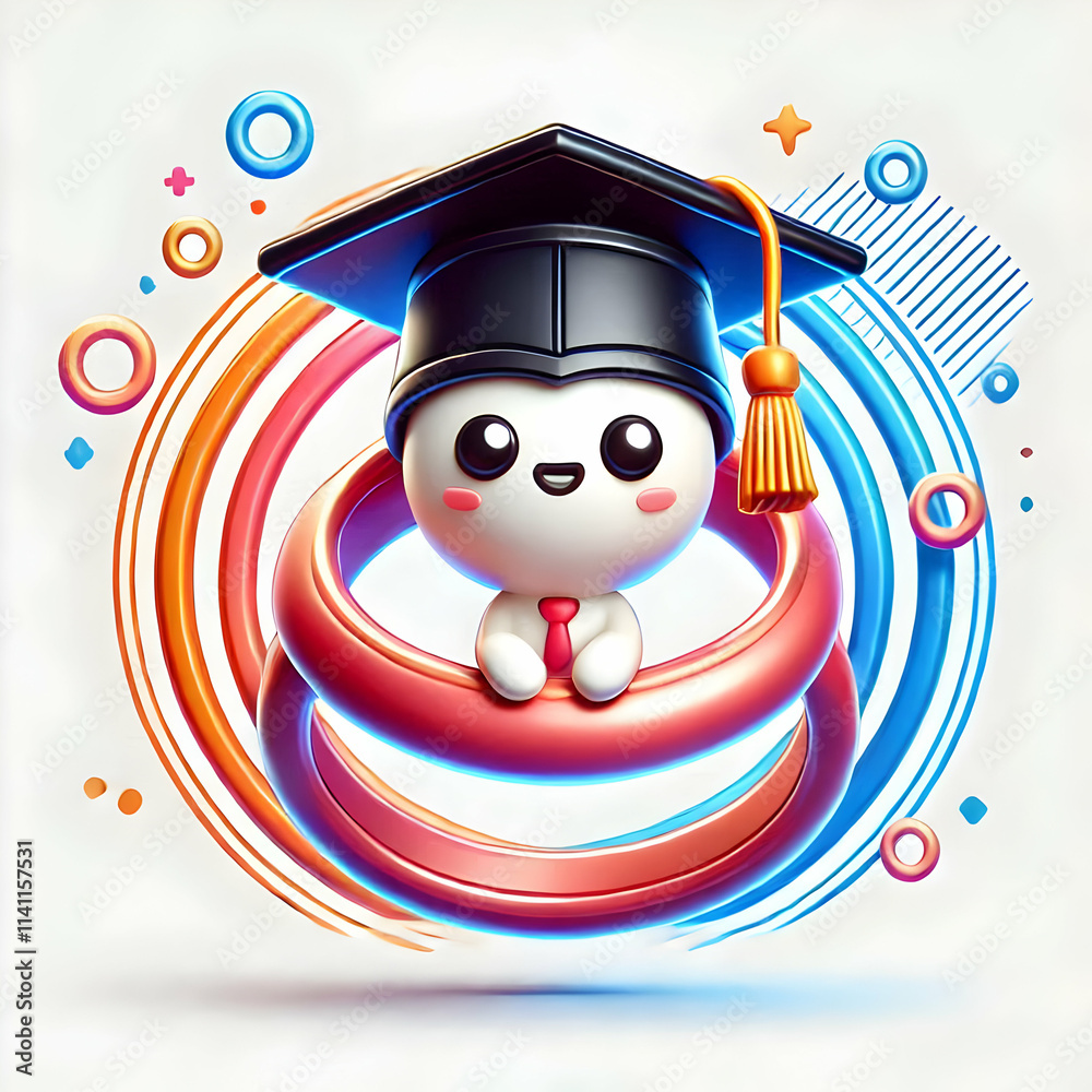 3D Graduation Ring Vector concept as An elegant vector of a graduation ...