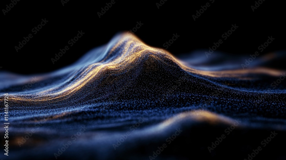 Subtle defocused blue particles background in ultra-high-definition ...