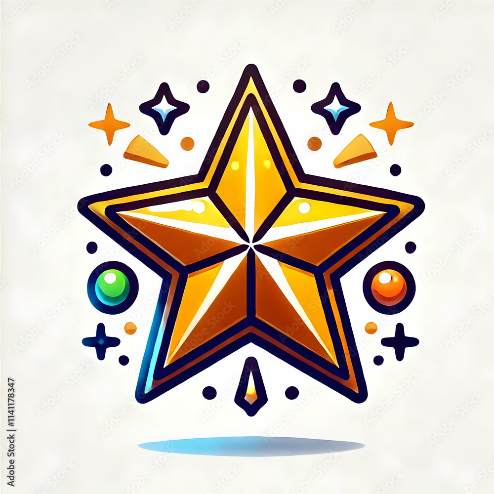3D Reyes Magos Star Icon Vector concept as Vector illustration of a ...