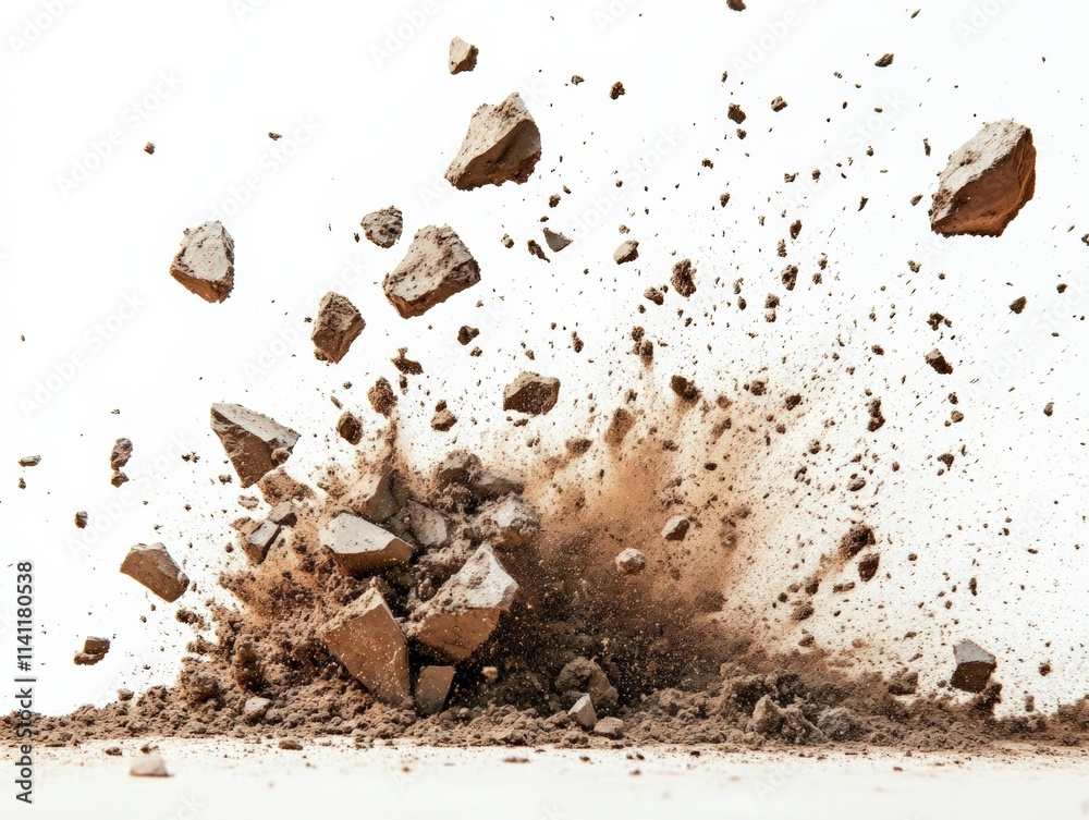 Explosive rock fragmentation event construction site nature photography ...
