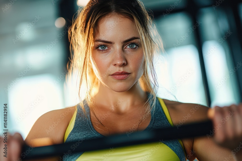 Overweight Woman Training on Rowing Machine for Weight Loss and Mental ...