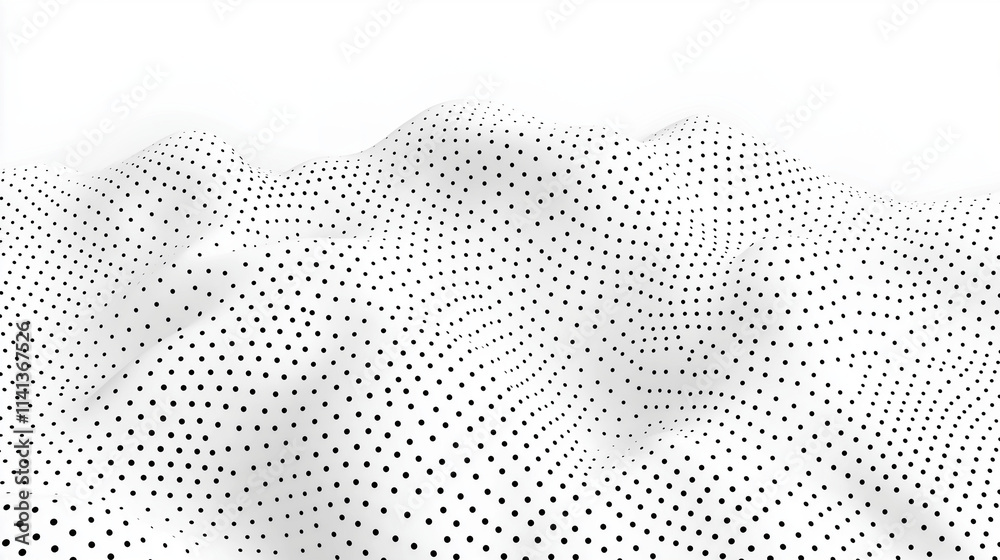 Abstract Dotted Wave: A mesmerizing digital landscape of undulating ...