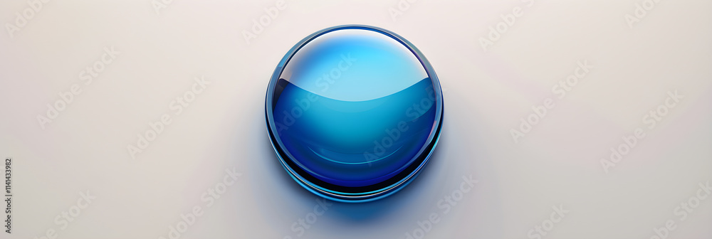 Modern Blue Circular Button Icon with Gradient and Glossy Finish for UI ...