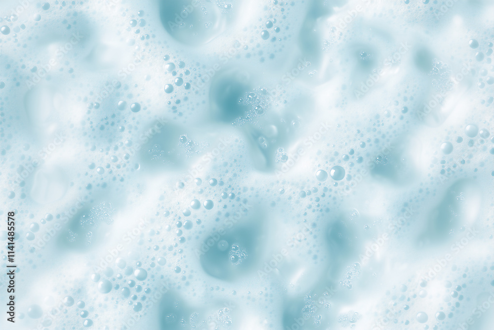 Soft, pastel light blue texture with a foamy appearance and shiny ...