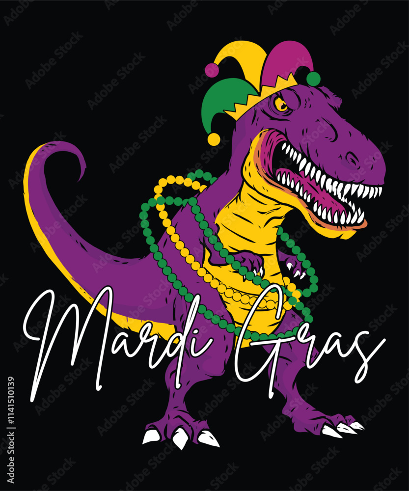 Mardi Gras shirt print template, Typography design for Carnival ...