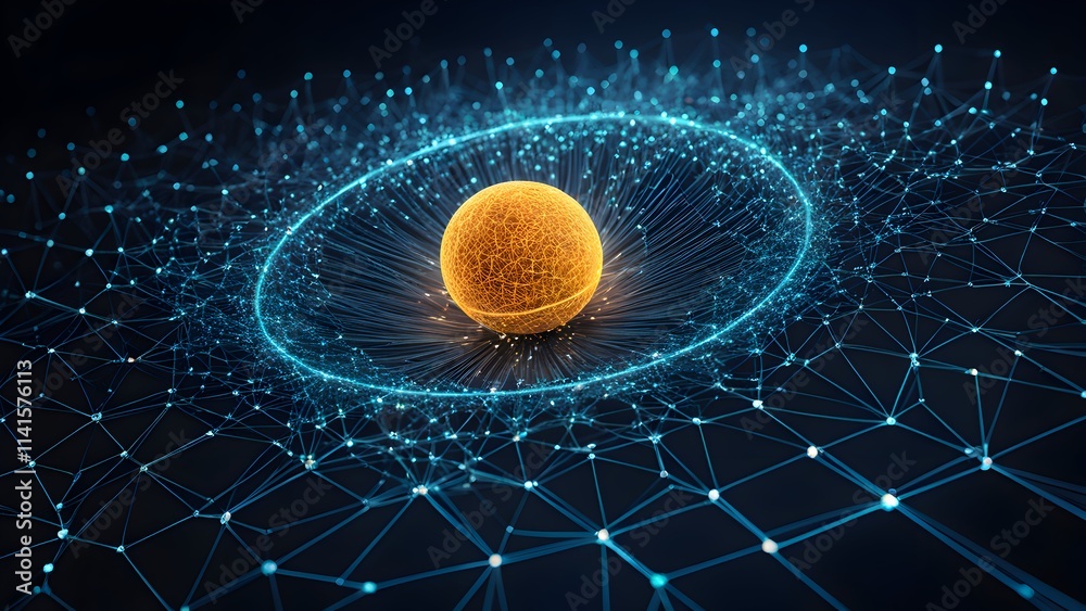 Using lines, nodes, and glowing particles to express information ...
