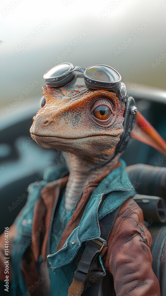 Dinosaur pilot adventure fantasy landscape digital art uncharted ...