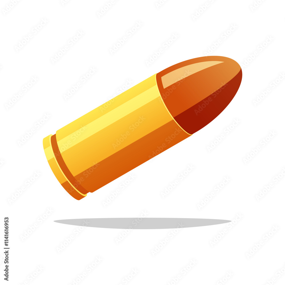 Gun bullet vector isolated on white background. Stock Vector | Adobe Stock