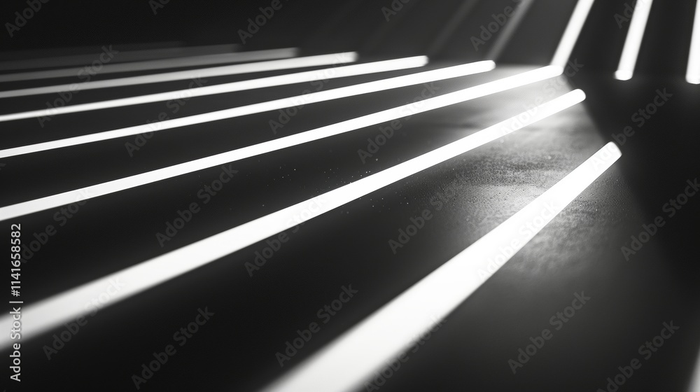 Diagonal lines gobo effect with realistic shadows for overlay and light ...