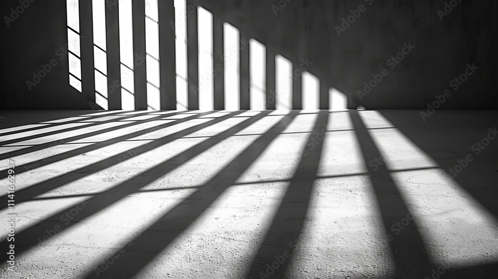 Diagonal lines gobo effect with realistic shadows for overlay and light ...