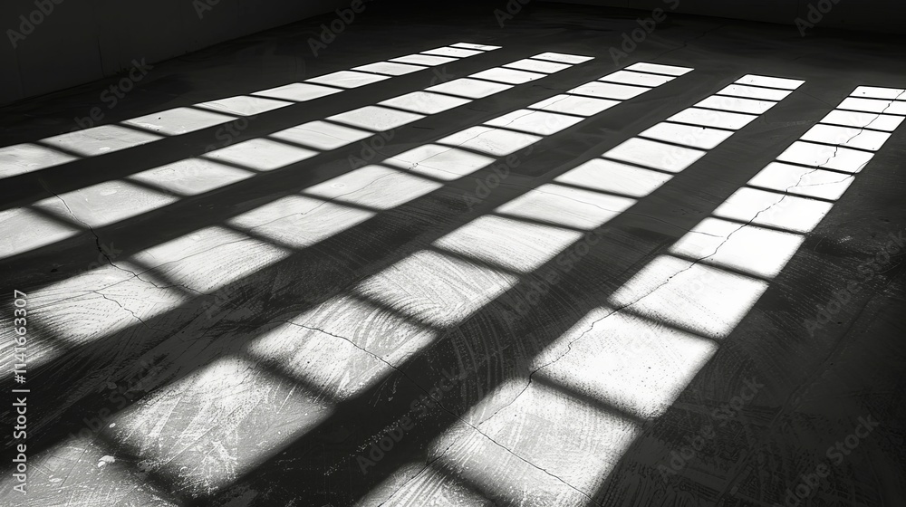 Diagonal lines gobo effect with realistic shadows for overlay and light ...