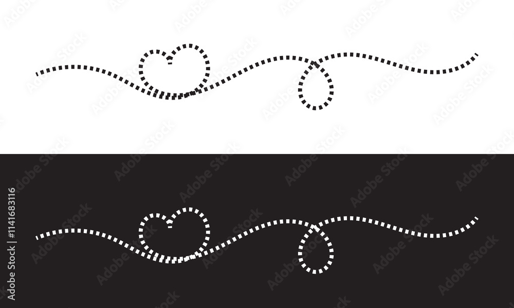 Path travel dotted line trip dashed trace destination track plan and ...