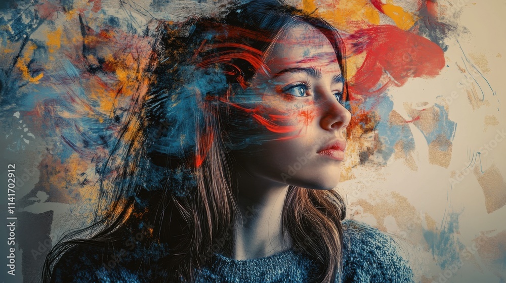 Inner Turmoil - Abstract Art Collage Depicting Mental Health Struggles ...