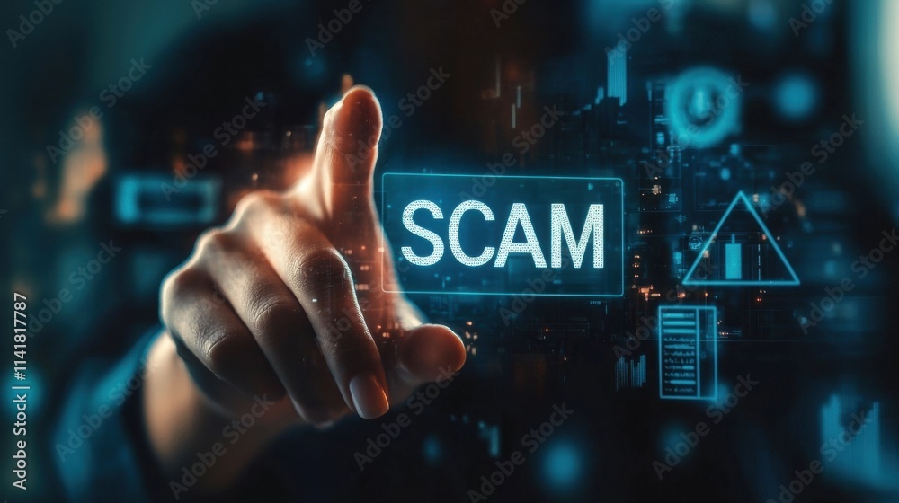 Identifying digital fraud scams in cybersecurity online infographic ...