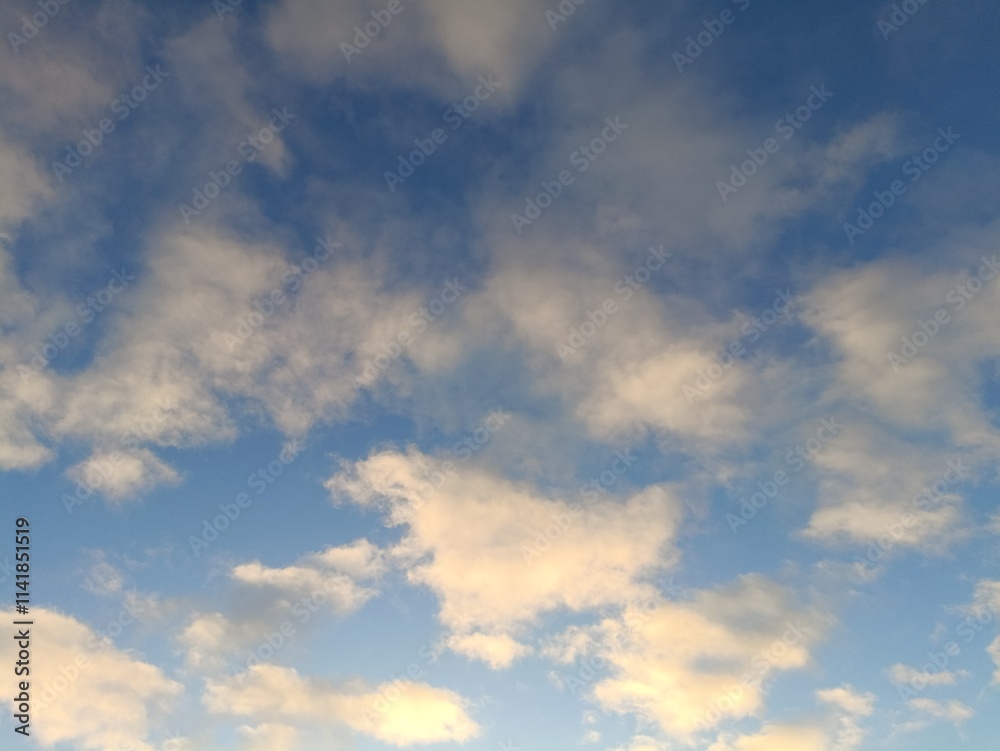 Unusual clouds in sky, Various colored clouds. Unusual and rare. Beauty ...