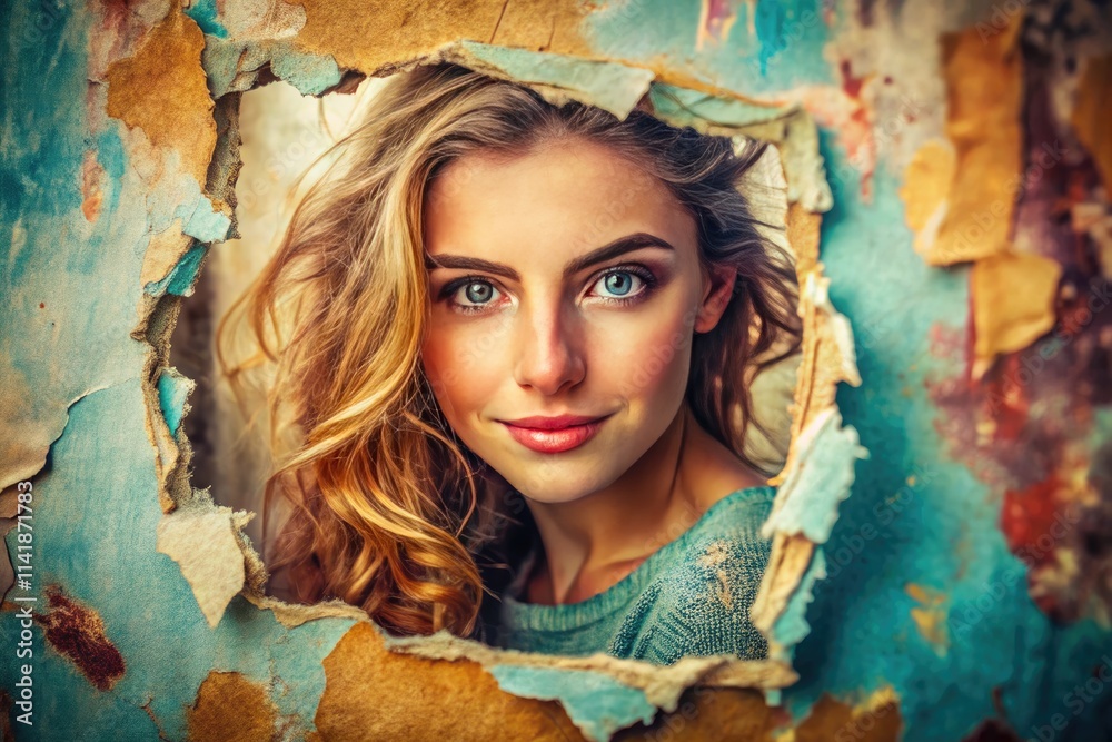 Ripped paper textures meet candid photography in this generative AI art ...