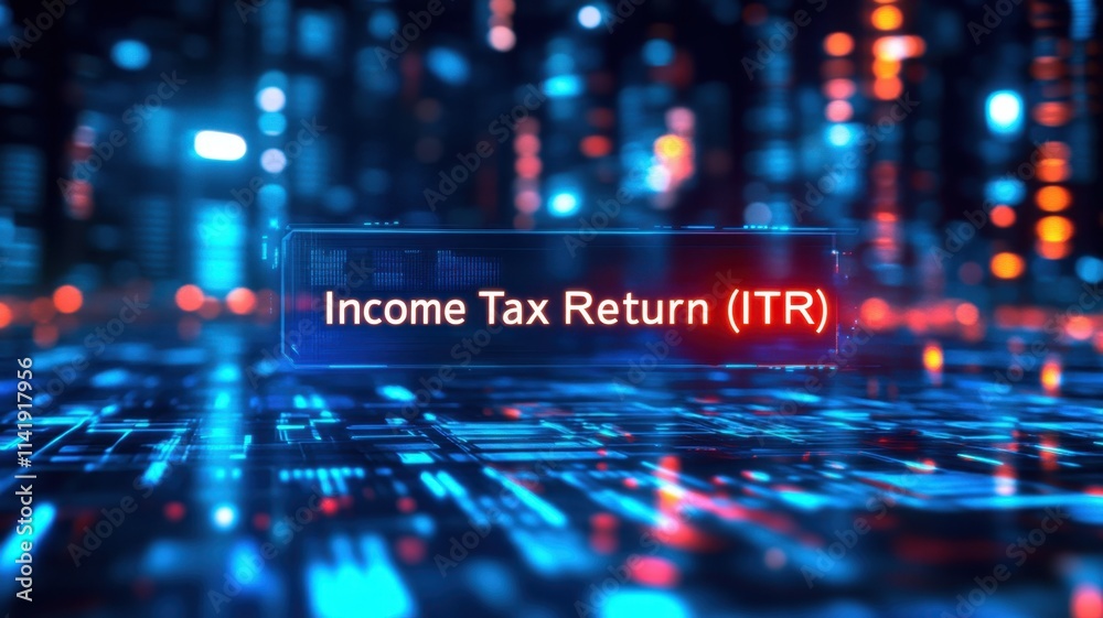 Income tax return filing process digital environment infographic ...