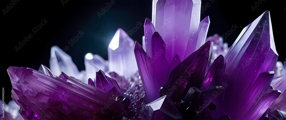 Detailed view of potassium permanganate crystals their deep purple ...