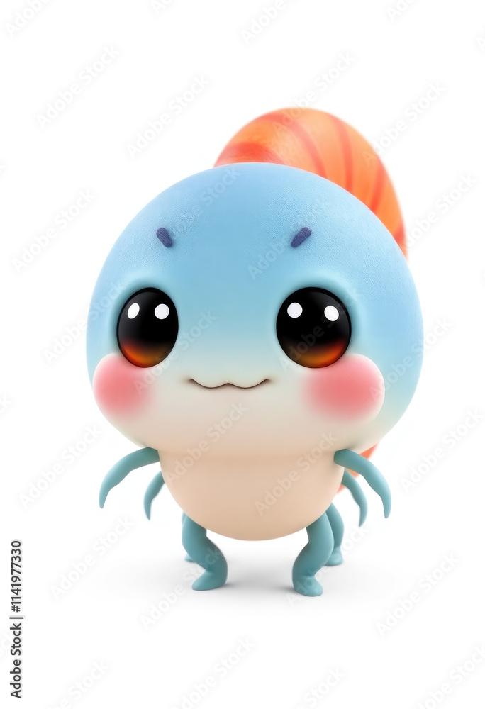 3D Chibi Krill Flashcards Clipart. Suitable for animal flashcard ...