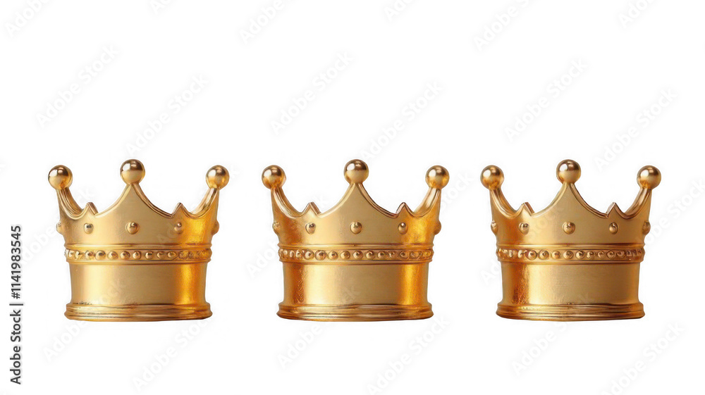 las coronas de los tres reyes magos de oriente con fondo transparente ...