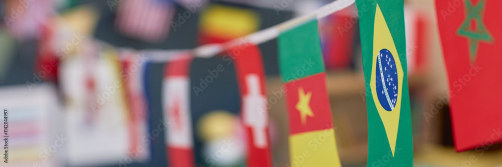 Header image close up background image of various country flags ...