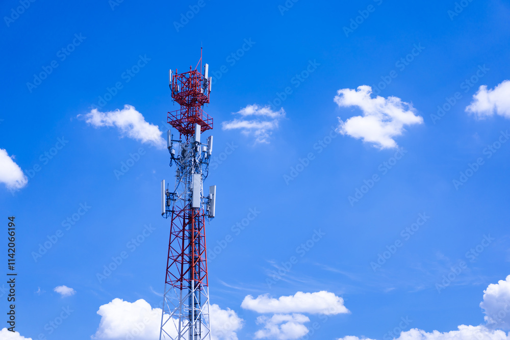 Telecommunications tower, transmitter, wireless communication antenna ...