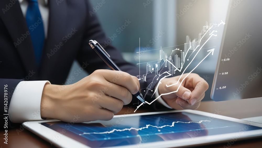 Startup business trend growth concept, improve development chart of ...