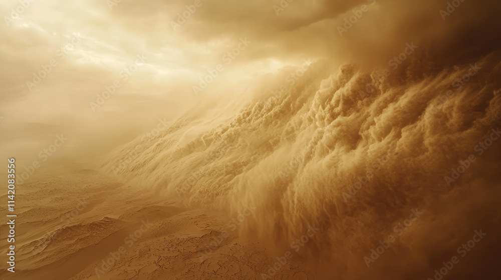 Sand dust cloud. Dirt desert smoke wind effect. Sandstorm powder splash ...