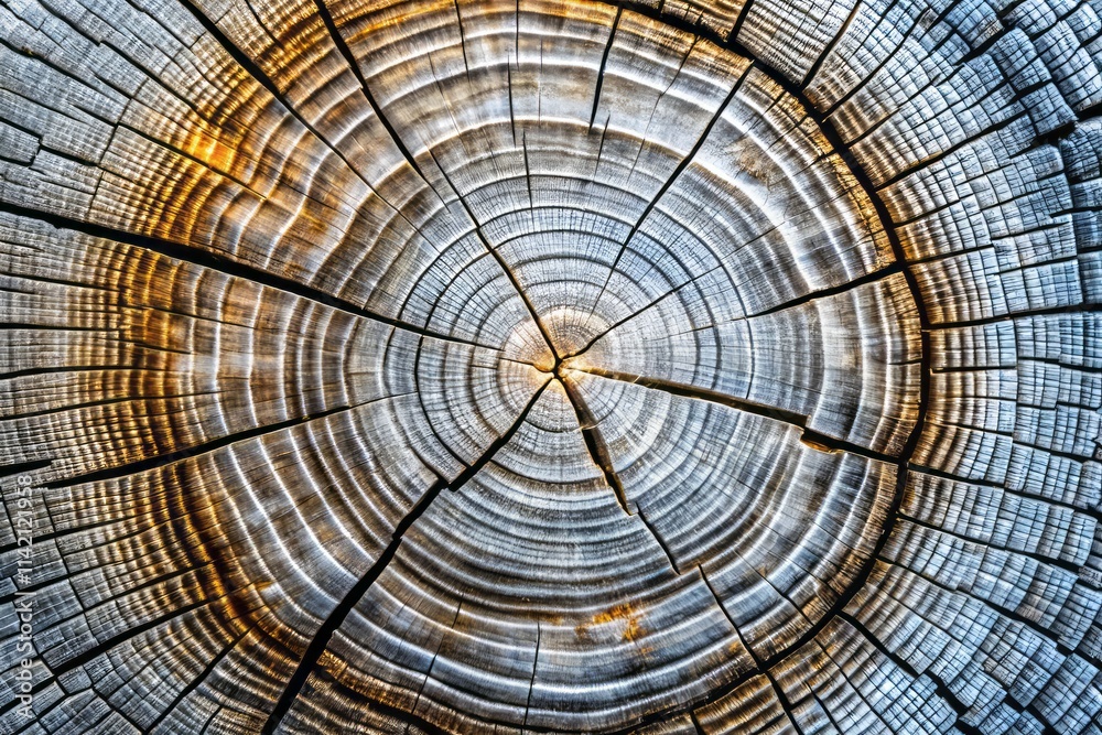 Silhouette Photography: Felled Tree Stump End Grain, Gray White Wood ...