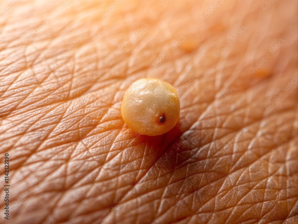 Skin Tag Close-Up: Medical Image of Benign Skin Growth on a Surface ...