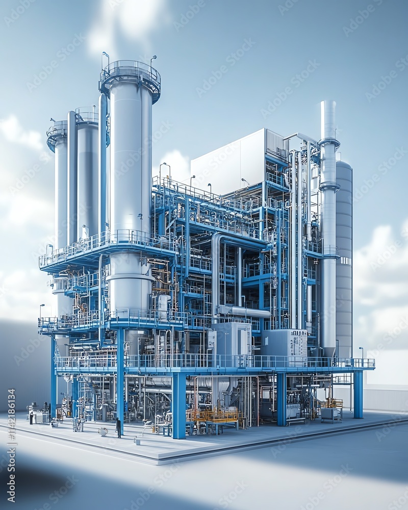 CCUS carbon capture system, capturing CO2 emissions from industrial ...