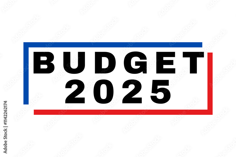 Symbole budget 2025 en France Stock Illustration | Adobe Stock