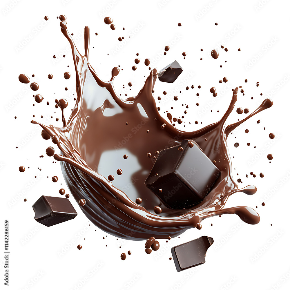 Chocolate cocoa splash liquid crown burst explosion splash of chocolate ...