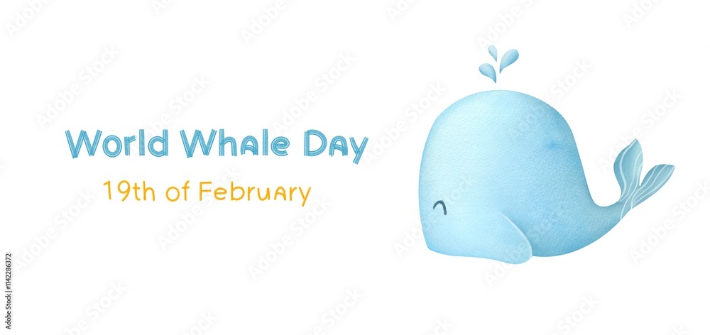 world whale day poster with whale illustration and text, environmental ...