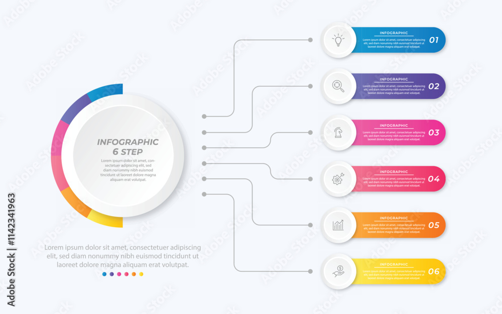 Vector infographic label design with circle infographic template design ...