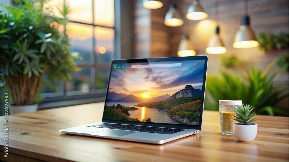 Background Free Website Mockup: High Depth of Field, Clean Design ...